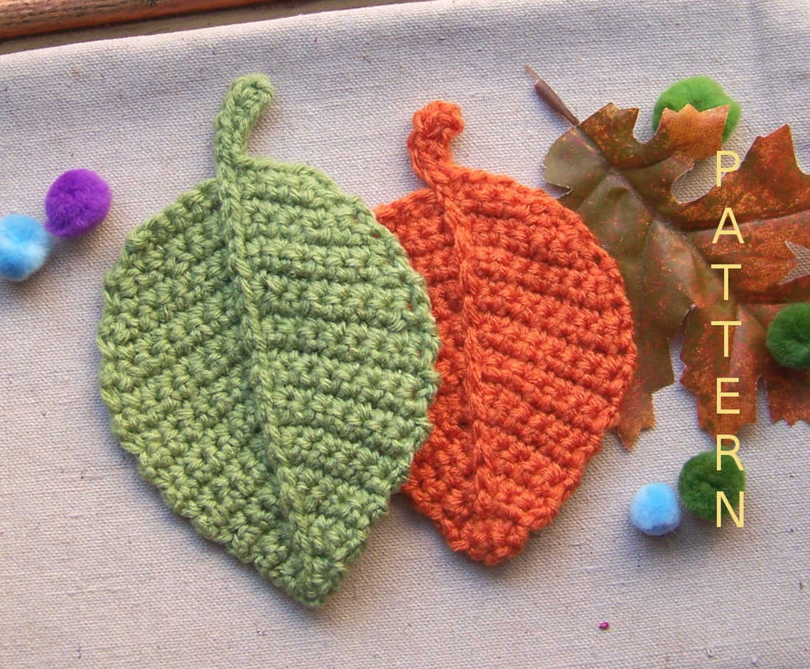 Autumn Leaf Crochet Pattern-handmade Crochet Ornament-crochet - Etsy
