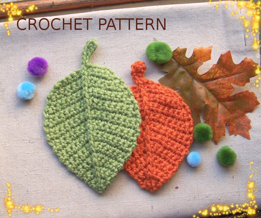 Autumn Leaf Crochet Pattern-handmade Crochet Ornament-crochet Leaf ...