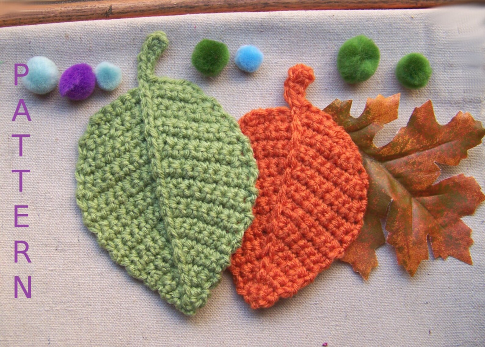 Autumn Leaf Crochet Pattern-handmade Crochet Ornament-crochet - Etsy