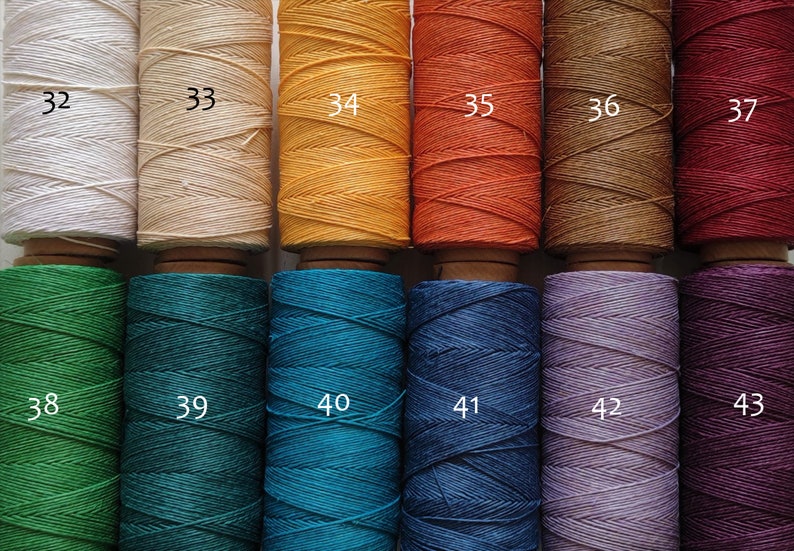 Waxed Linen Linen Thread 10m | Etsy