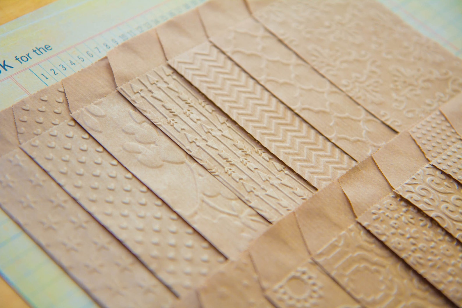 Embossed Gift Bags Brown Paper Bags Set of 15 | Etsy