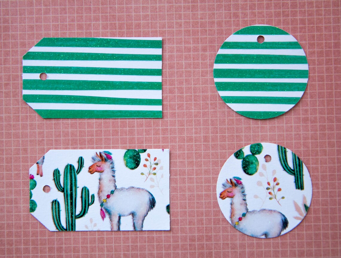 Etiquettes faites main lot de 16 thème Lama | Etsy