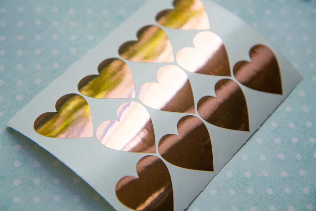 Copper Heart Vinyl Stickers for Wedding Decoration Set of 55 - Etsy