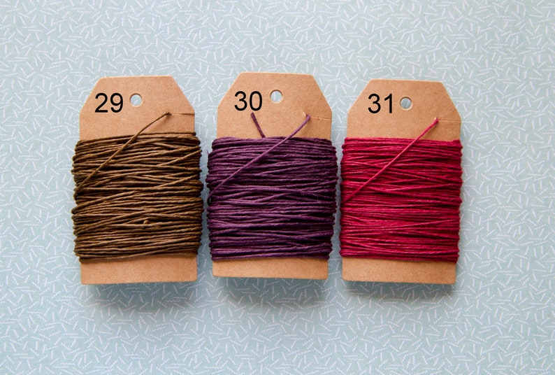 Waxed Linen Linen Thread 10m | Etsy