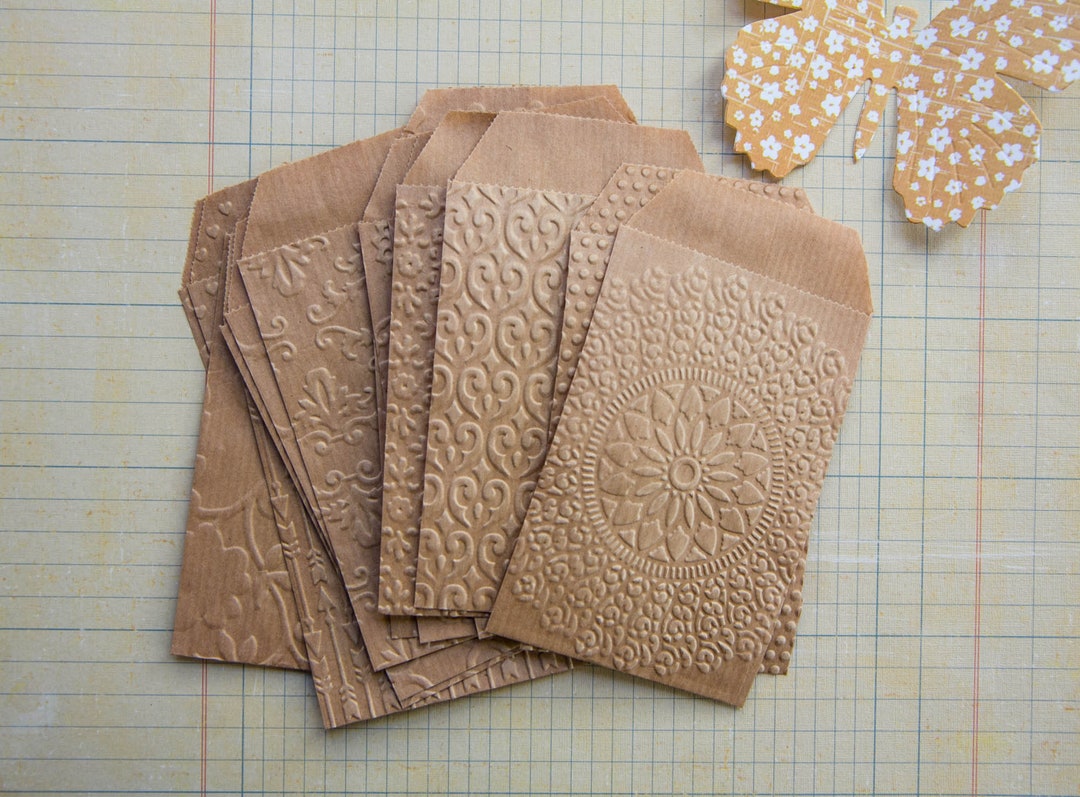 Embossed Gift Bags, Brown Paper Bags Set of 15 - Etsy
