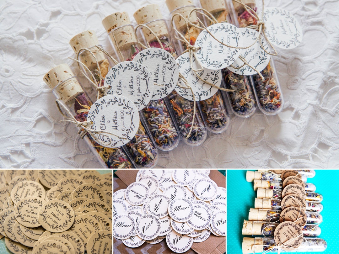 Custom Wedding Labels, Self-adhesive Labels, Round Labels With Linen ...