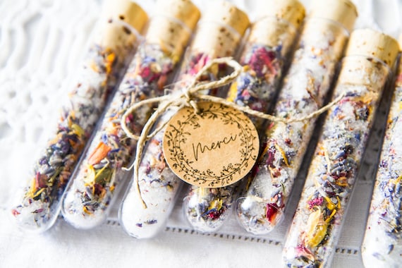 Test Tubes Filled With Epsom Salt and Dried Flowers. | Etsy