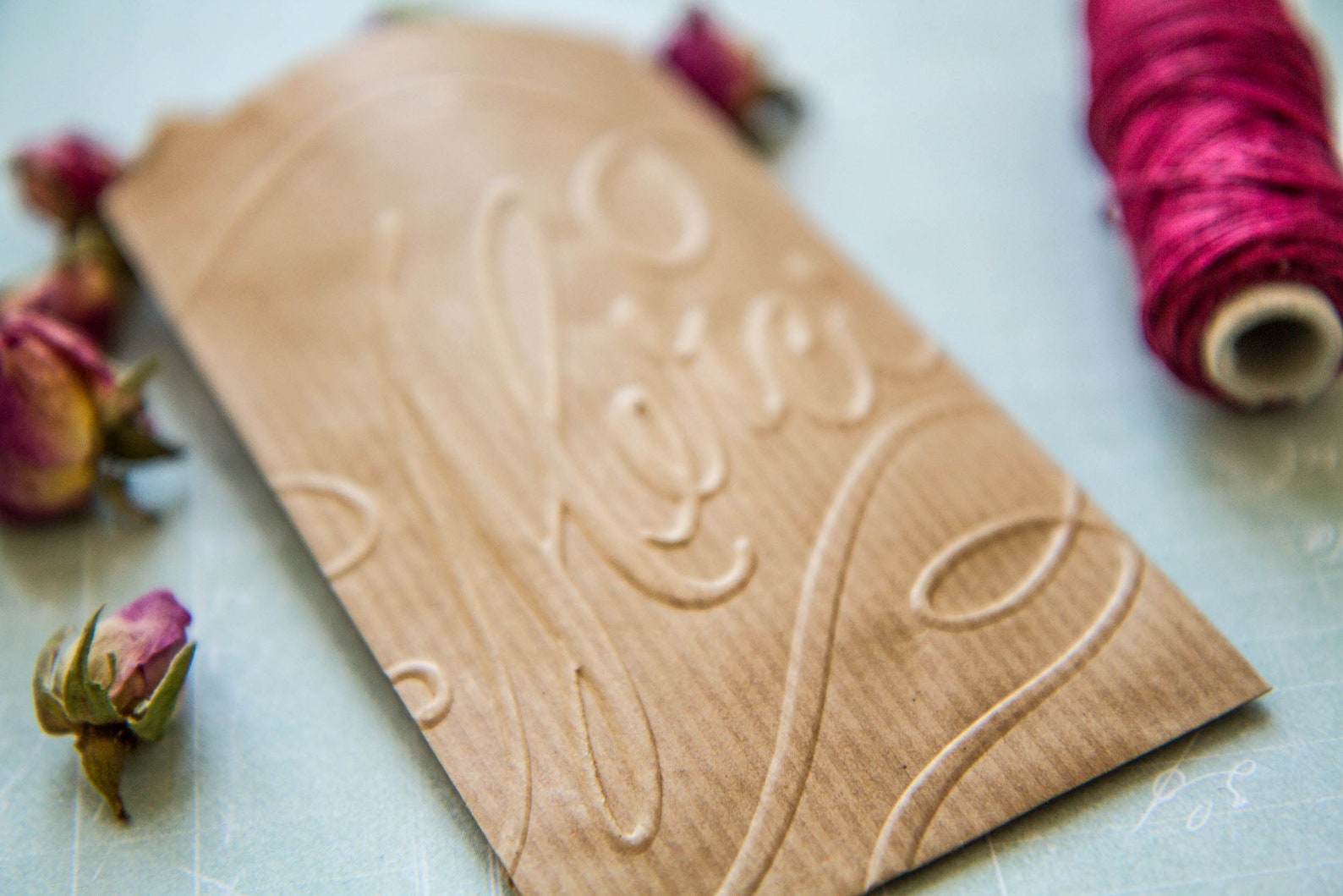 Embossed paper bags Merci bags | Etsy