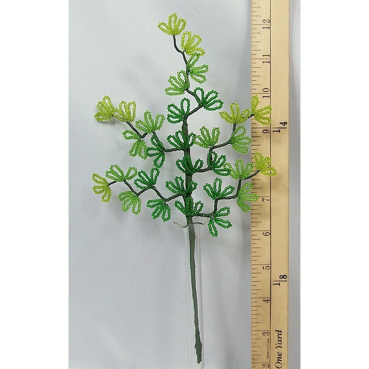 French Beaded Variegated Small Fern Stem Leaves | Etsy