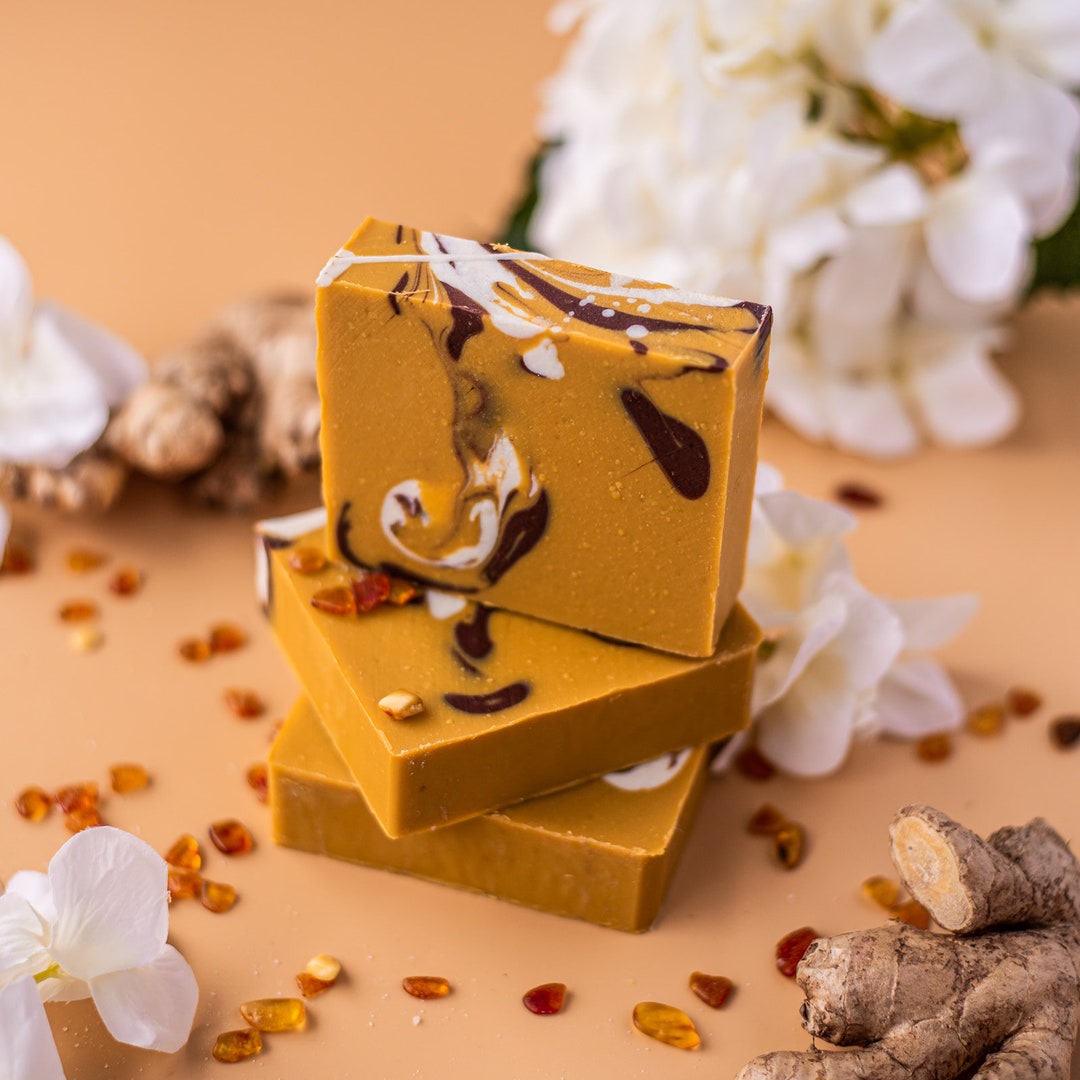 White Ginger & Amber Soap - Etsy