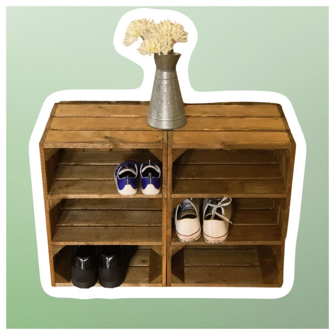 Rustic Handmade Crate Shoe Rack Unit Shoe Storage Organiser - Etsy UK