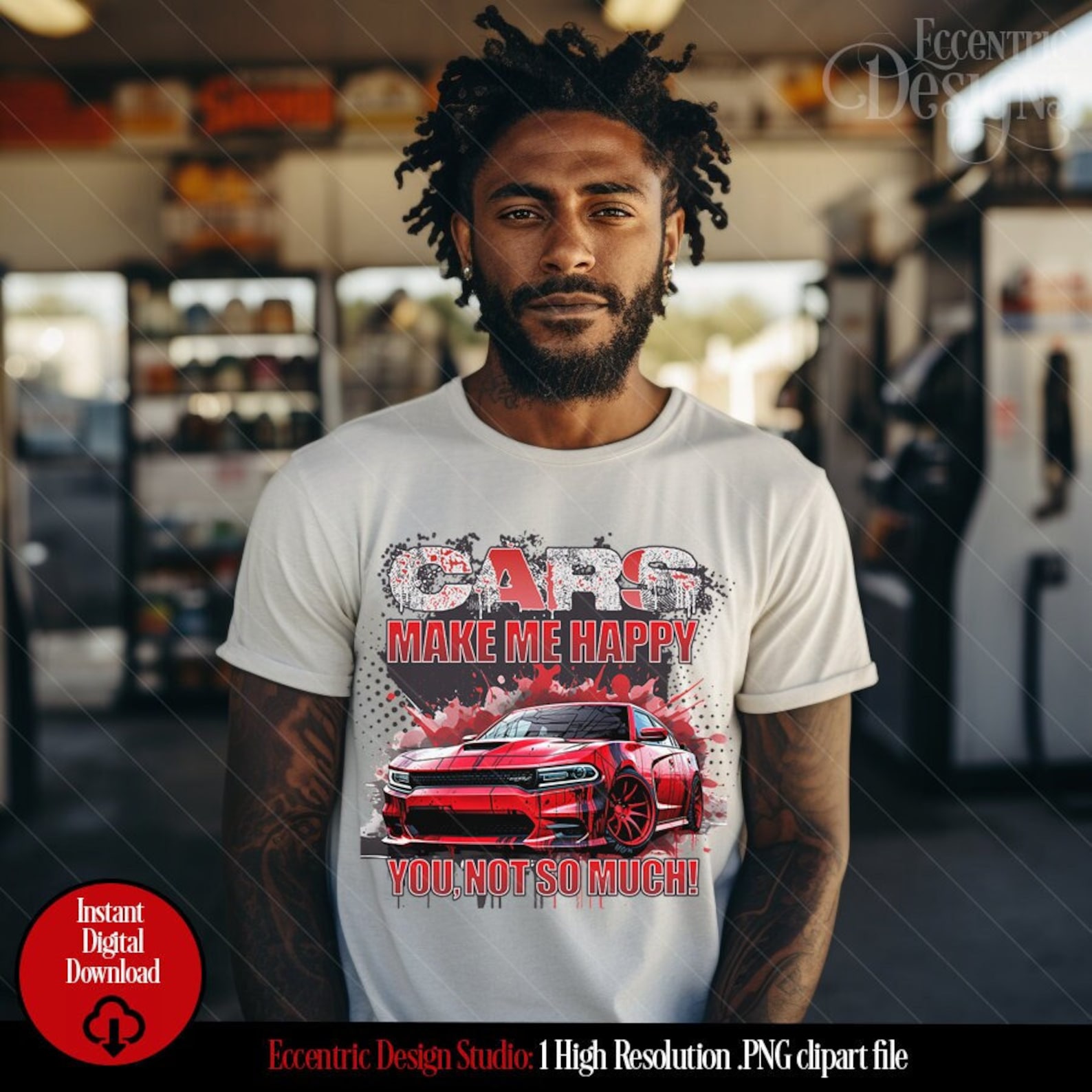 Digital Muscle Sports Car Iron on Transfer Tshirt Design | Shirt | PNG ...