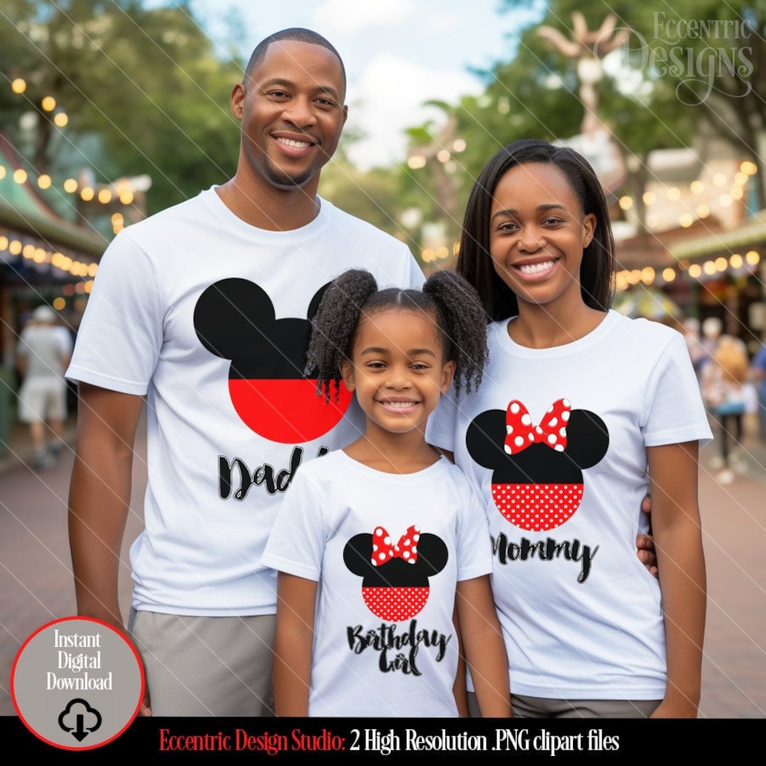 Mickey and Minnie Family Matching Iron on Transfer Tshirt Design ...