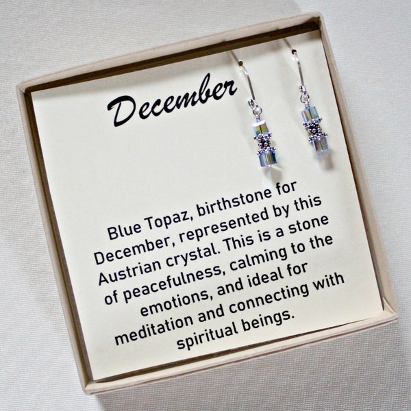 December Birthstone Earrings - Etsy