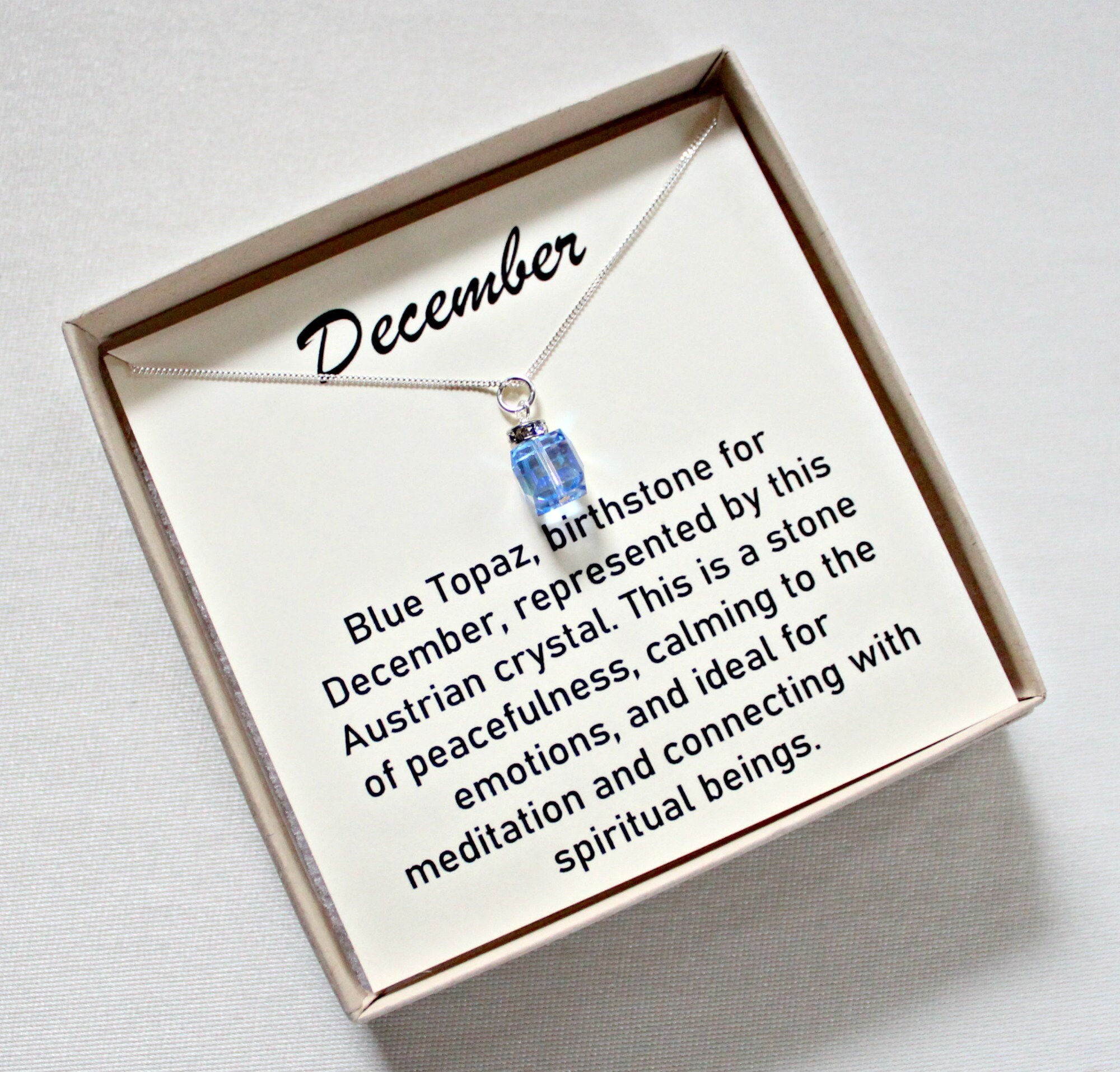 December Birthstone Necklace Unique Birthday Gifts Friend | Etsy