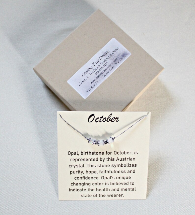 October Birthstone Necklace Unique Birthday Gifts for Women | Etsy