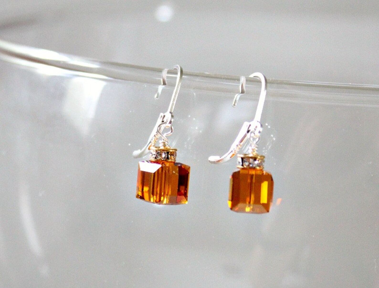 November Birthstone Earring Topaz Jewelry 50th Birthday Gift - Etsy