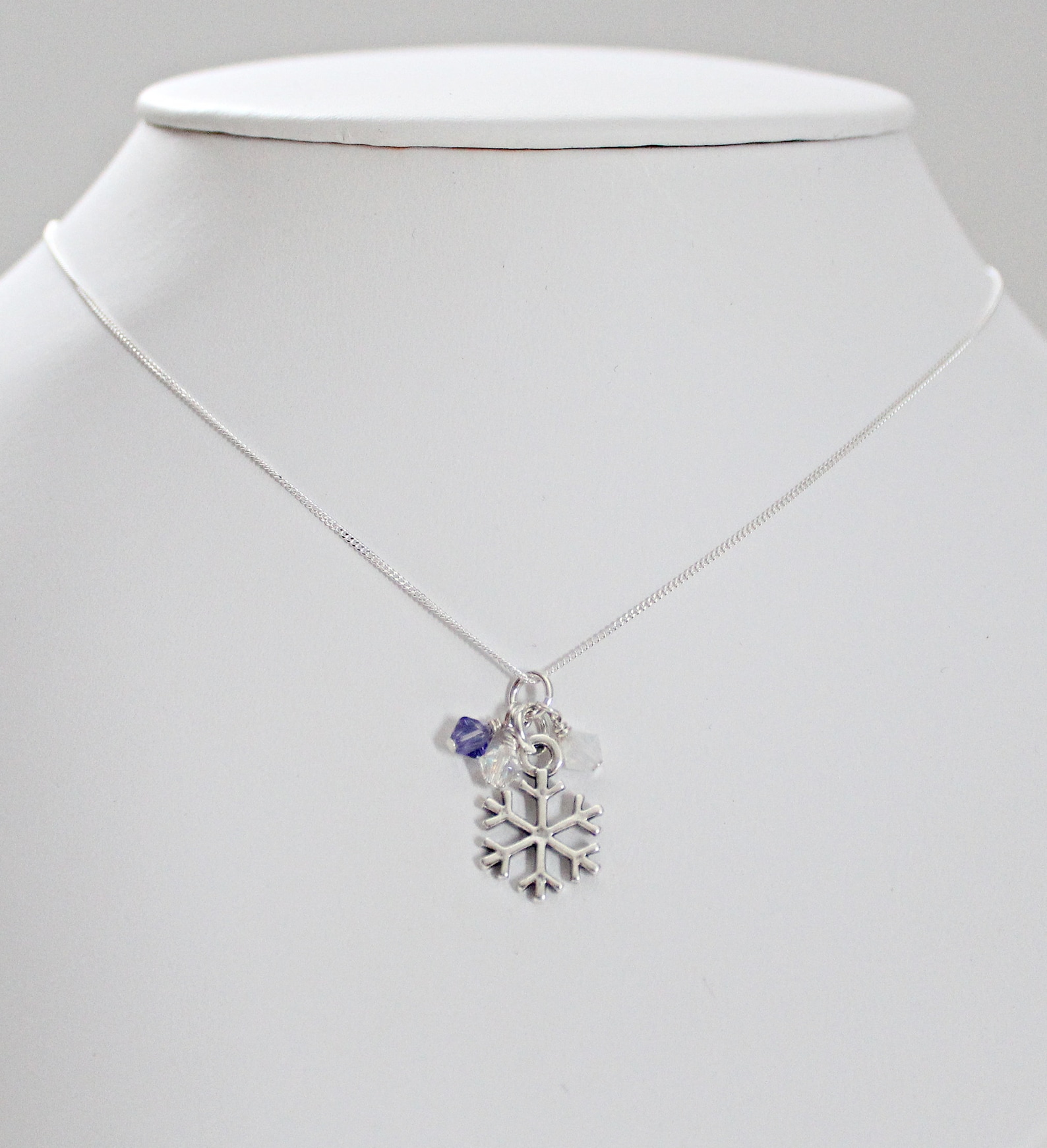 Swarovski Snowflake Pendant Snowflake Necklace Silver - Etsy