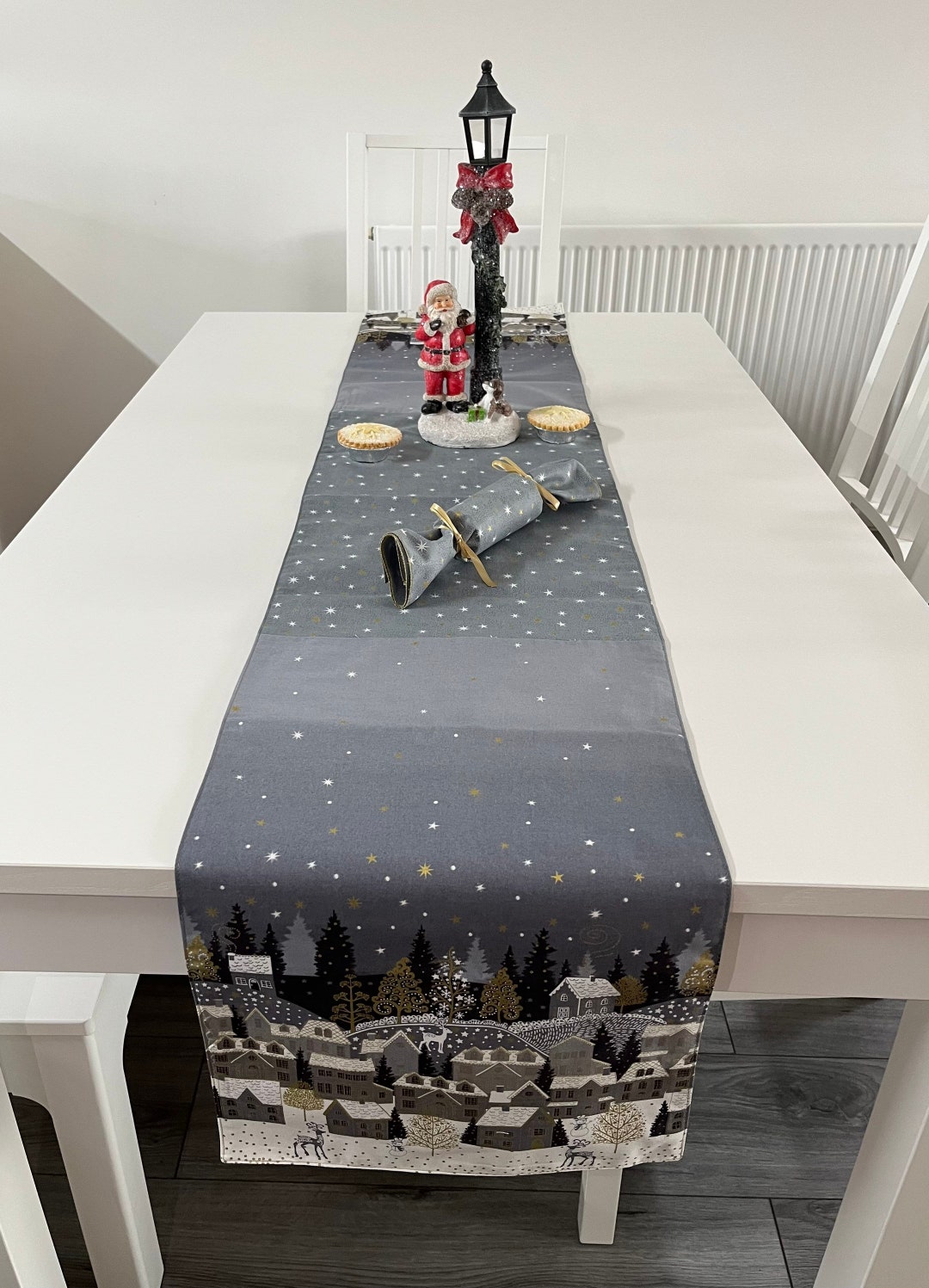 Grey Christmas Scene Table Runner. - Etsy