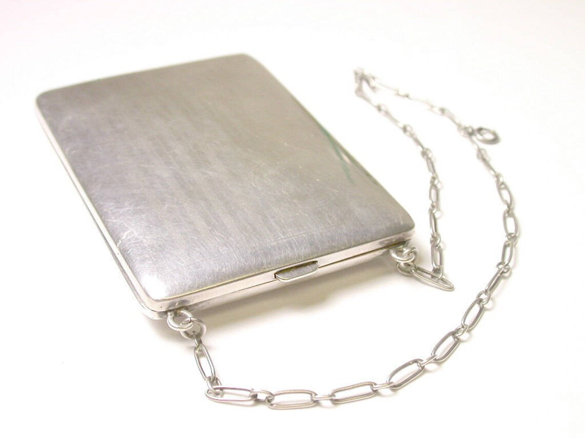 Vintage Compact Sterling Silver Coin Purse Compact with the | Etsy