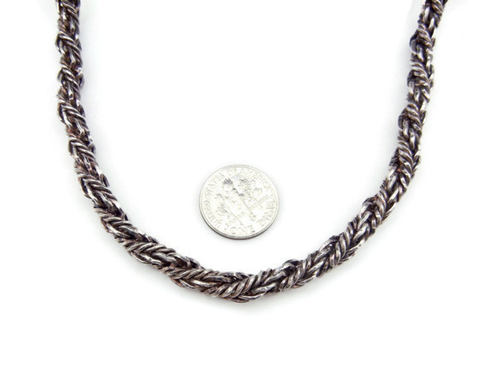 Sterling Silver Wide Twisted Rope Chain 30 Inches Long or 77 | Etsy