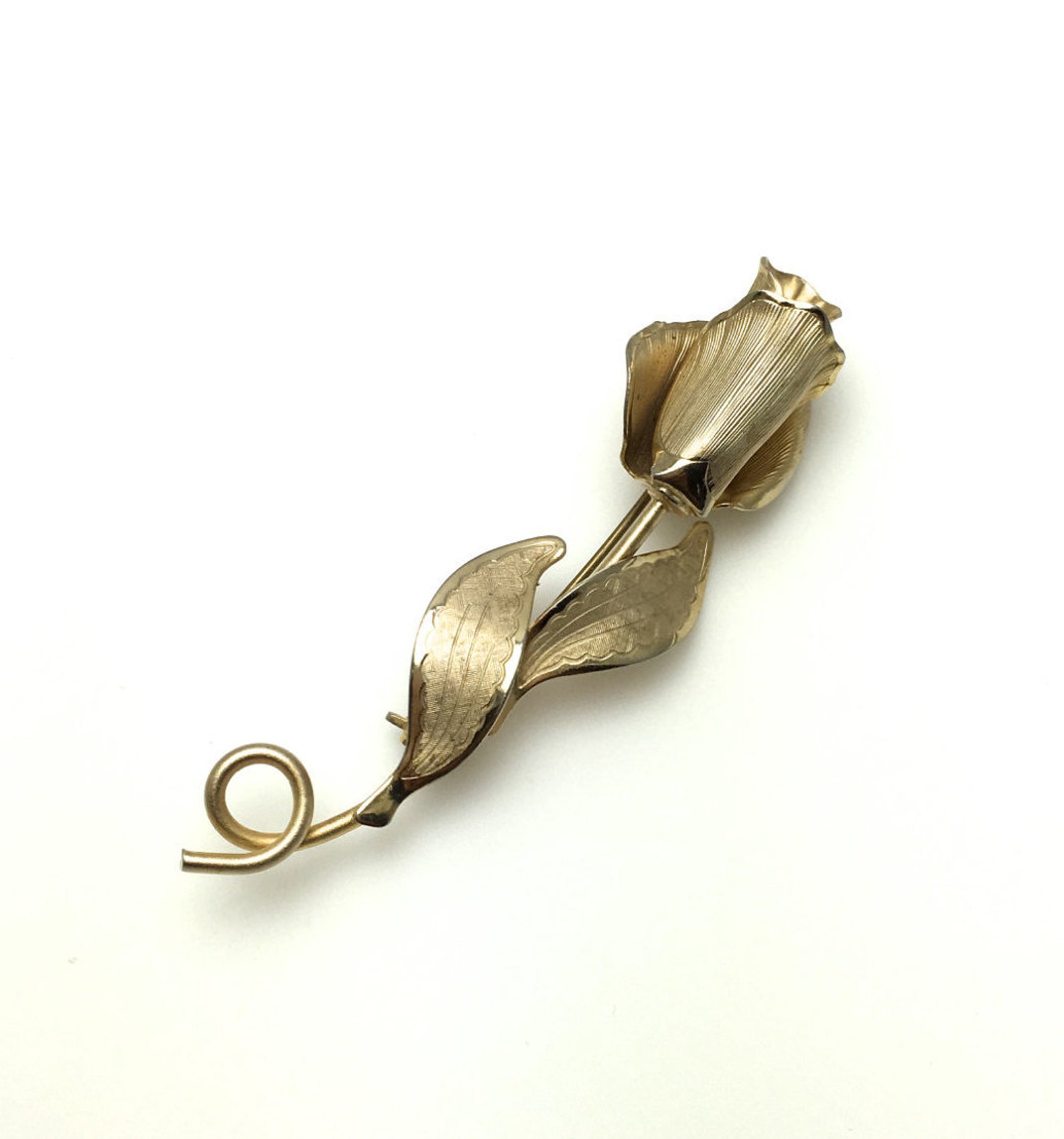 Vintage Rose Brooch Rose Gold Tone Brooch Beautiful Flower - Etsy