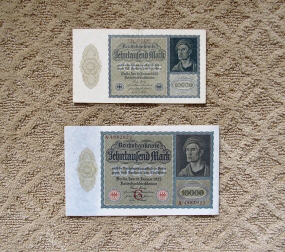 German Vampire Notes 2 Germany Berlin 1922 10000 MARK | Etsy