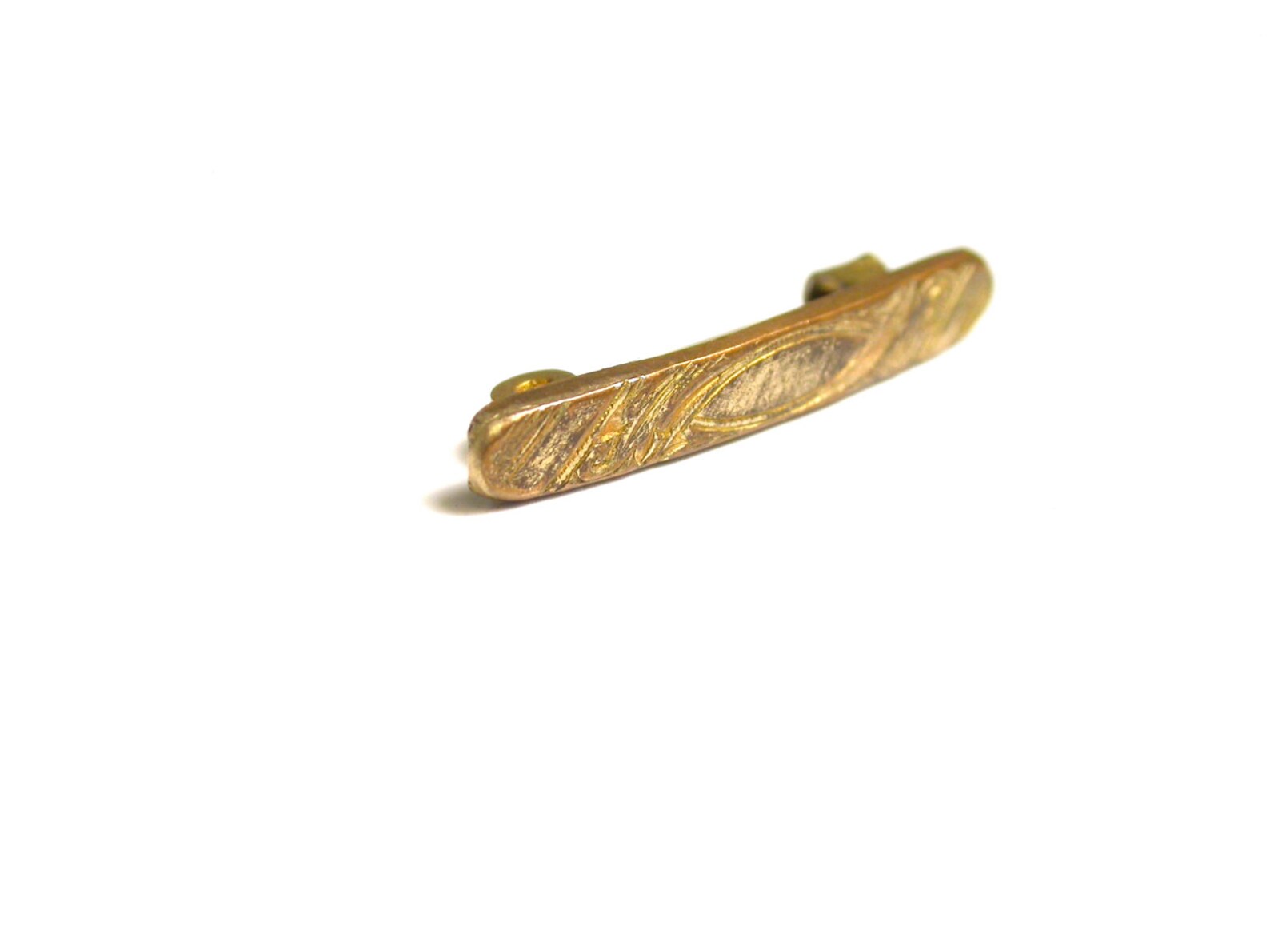 Victorian Gold Plated Pin Engraved Brooch Bar Pin Shape - Etsy