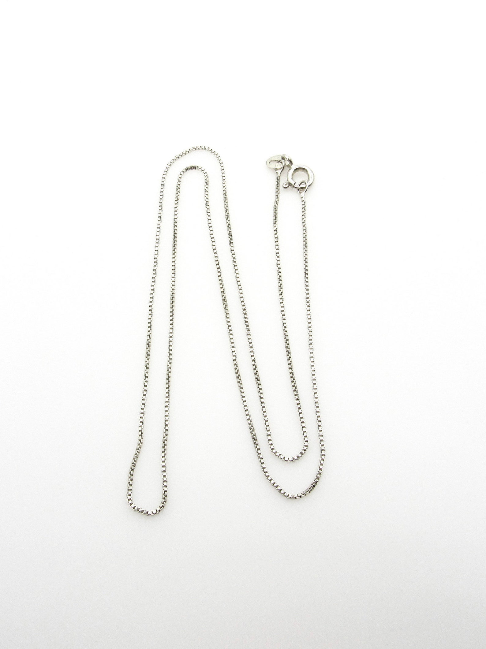 Sterling Silver Box Chain 18 Inches long or 46 cm 1 mm | Etsy