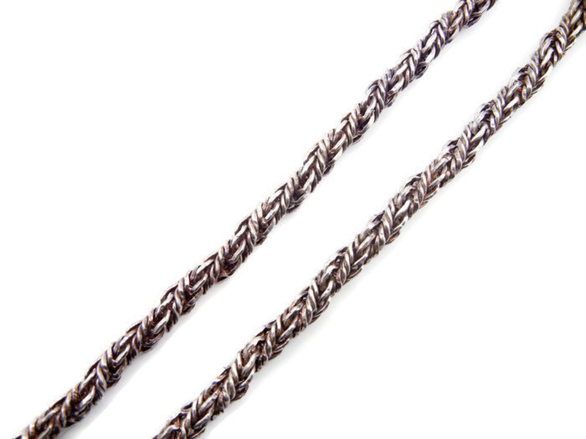 Sterling Silver Wide Twisted Rope Chain 30 Inches Long or 77 | Etsy