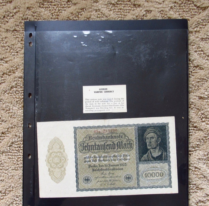 German Vampire Notes 2 Germany Berlin 1922 10000 MARK - Etsy France