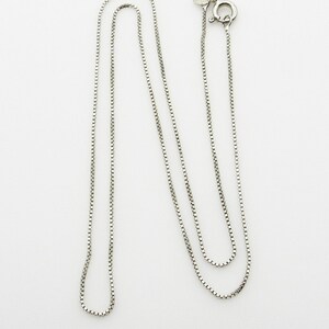Sterling Silver Box Chain 18 Inches Long or 46 Cm 1 Mm Wide 925 Italy ...