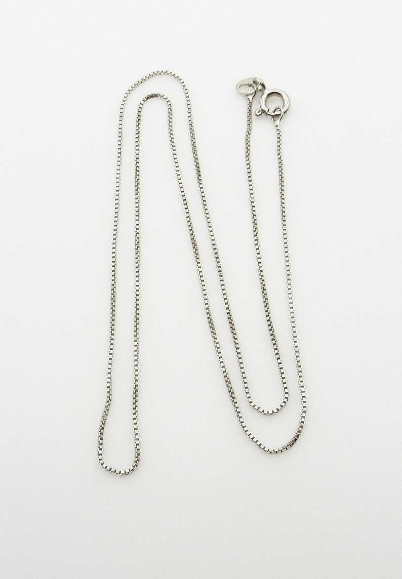 Sterling Silver Box Chain 18 Inches Long or 46 Cm 1 Mm - Etsy