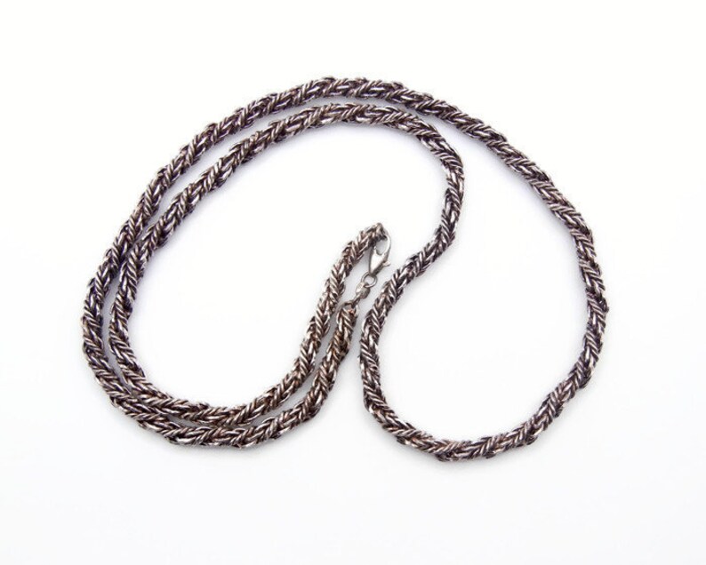 Sterling Silver Wide Twisted Rope Chain 30 Inches Long or 77 - Etsy