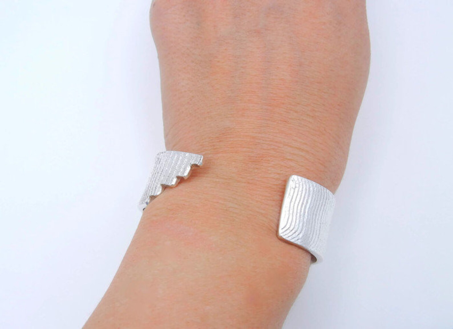 Sterling Silver Cuff Bracelet Wide Open Cuff Modernist - Etsy