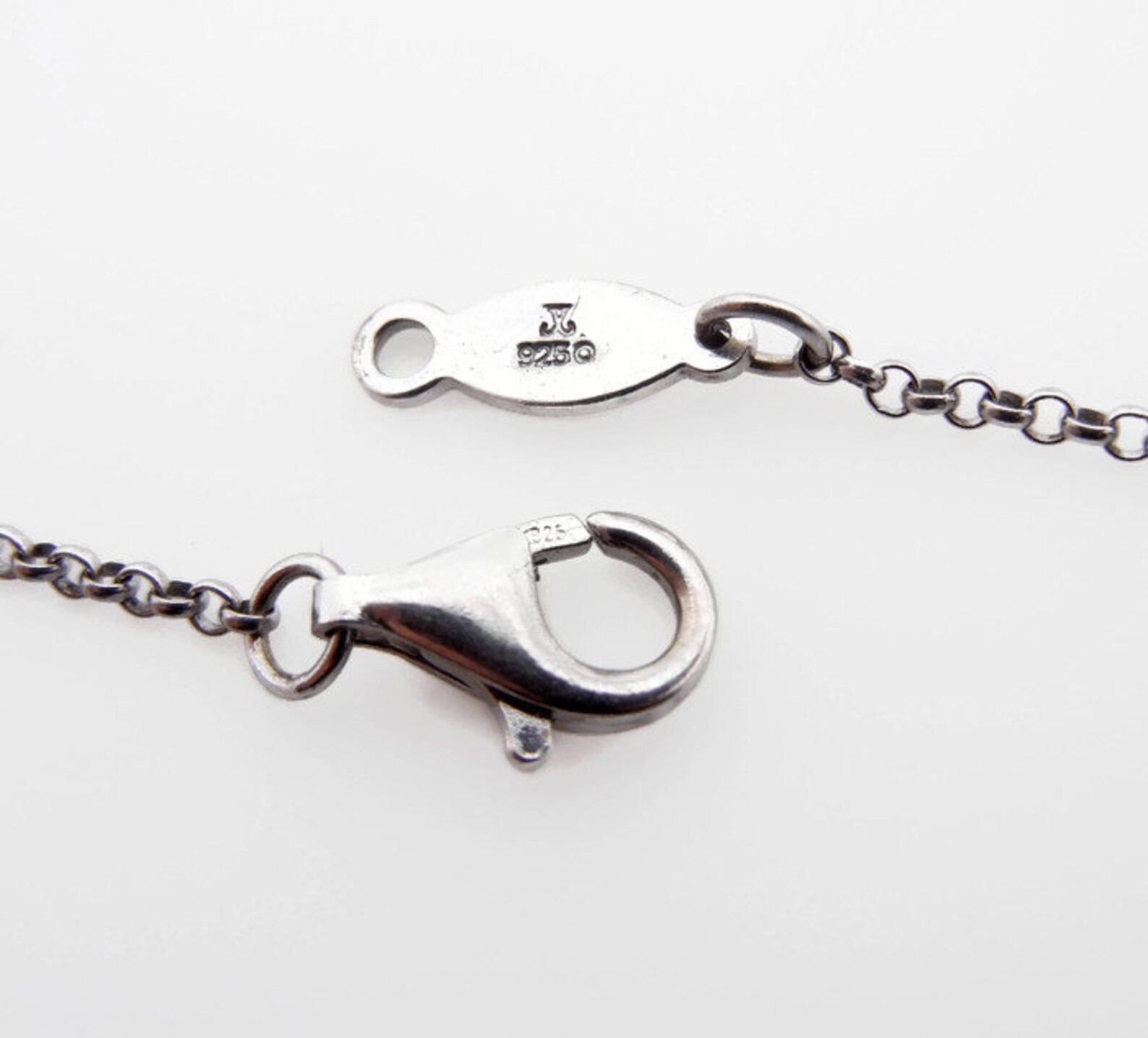 Sterling Silver Marcasite Long Chain 8 mm Round Marcasite | Etsy