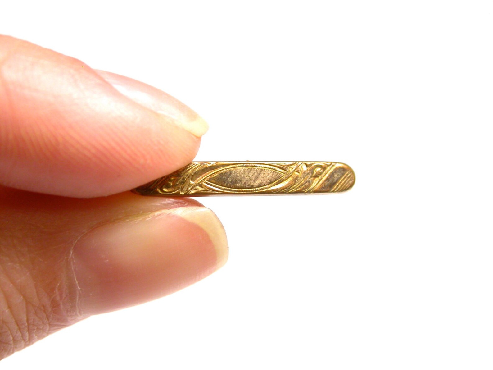 Victorian Gold Plated Pin Engraved Brooch Bar Pin Shape - Etsy