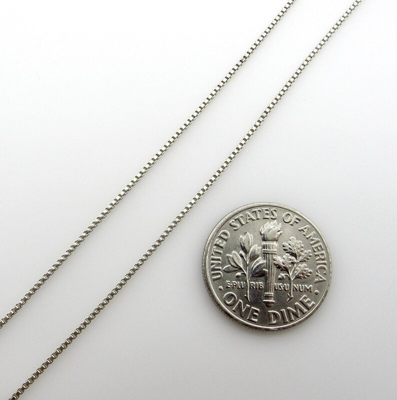 Sterling Silver Box Chain 18 Inches Long or 46 Cm 1 Mm - Etsy