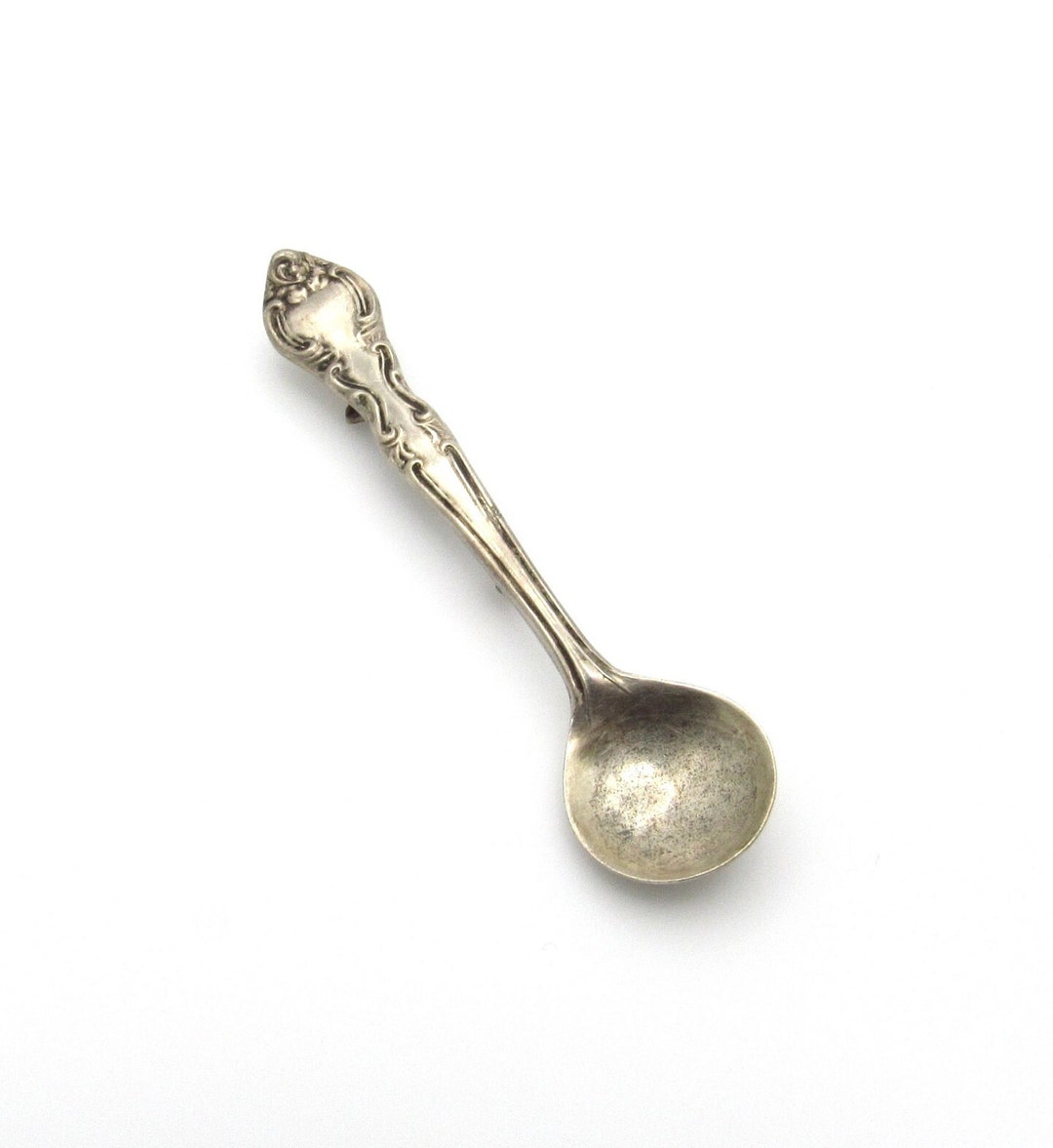 Vintage Sterling Silver Mini Spoon Brooch - Miniature Flatware Jewelry ...