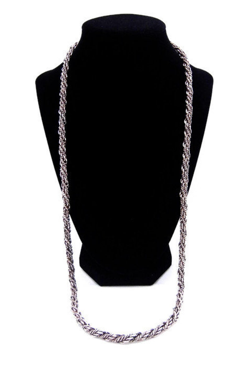 Sterling Silver Wide Twisted Rope Chain 30 Inches Long or 77 | Etsy