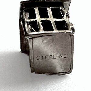Vintage Sterling Silver Jailhouse Rock Mechanical Charm - Man in Jail ...