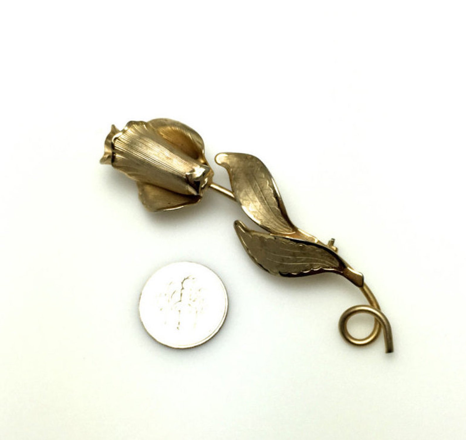 Vintage Rose Brooch Rose Gold Tone Brooch Beautiful Flower - Etsy