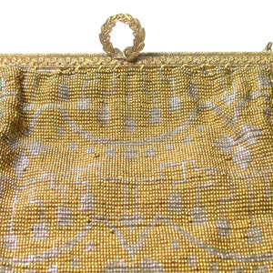 Vintage Purse Gold Tone and Beads - Vintage Gold Evening Purse Clutch ...