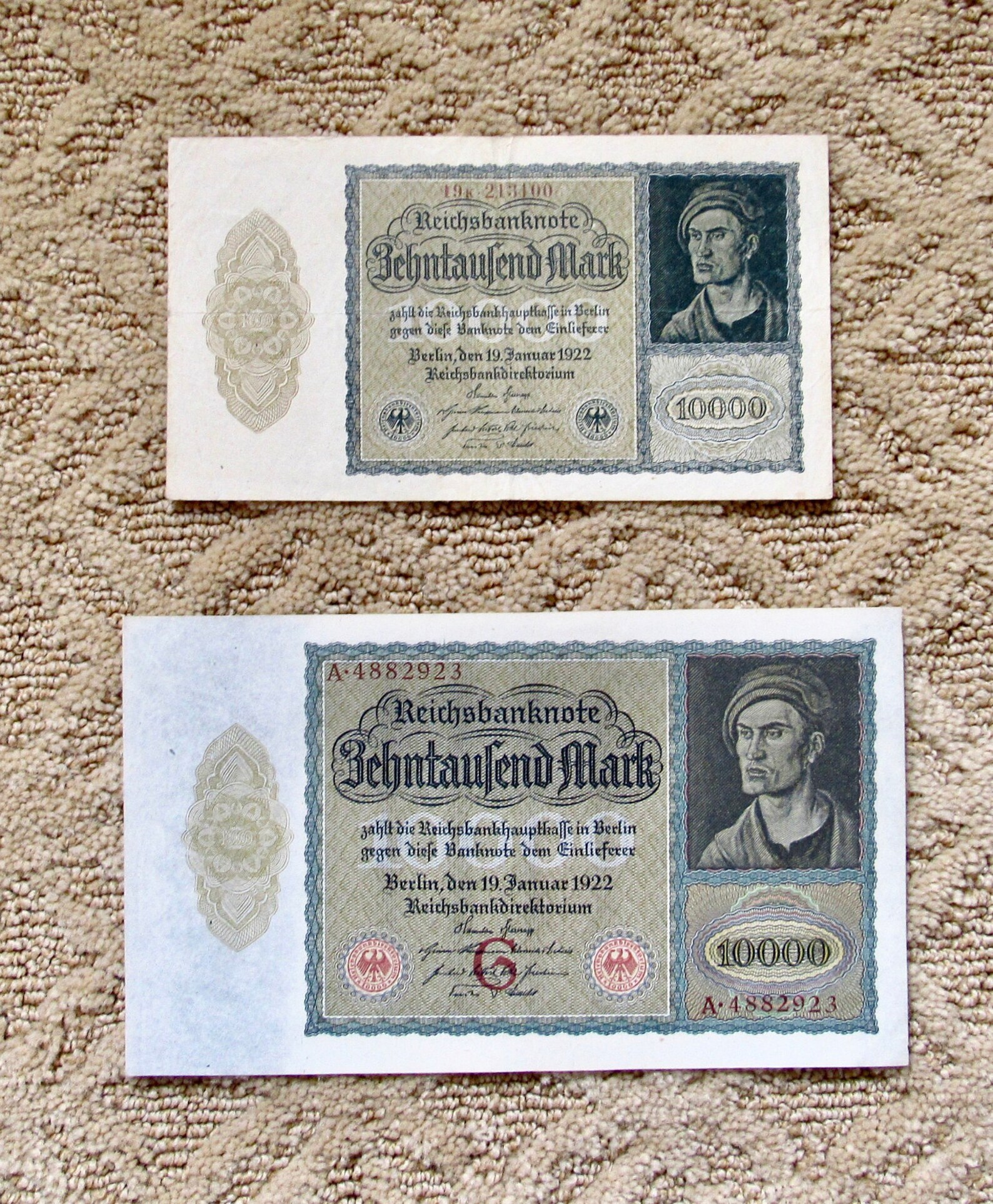 German Vampire Notes 2 Germany Berlin 1922 10000 MARK - Etsy