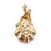 Clown Charm Pendant Solid 14k Yellow Gold Jester Gold Charm 3D Laughing ...