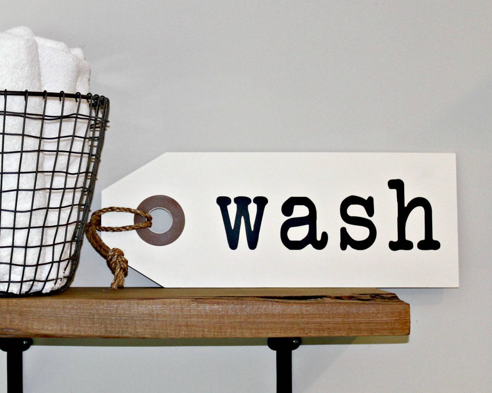 Rustic Farmhouse Bathroom Sign Kids Bathroom Decor Wash | Etsy