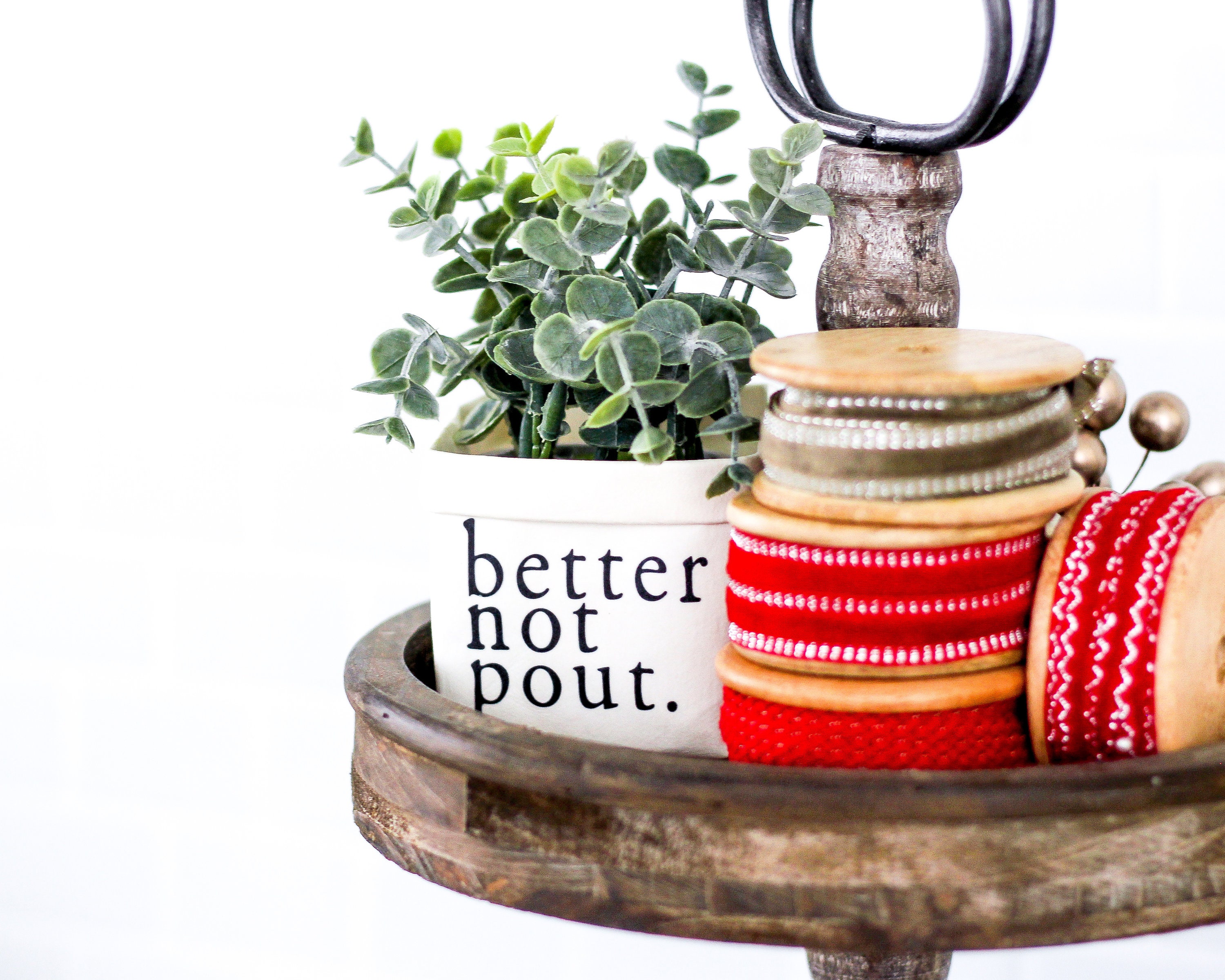 Better Not Pout Washable Paper Bag or Pot Christmas Tiered | Etsy