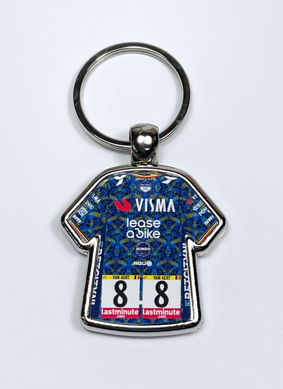Wout VAN AERT Tour De France 2024 Cycling Jersey Key Ring Metal Keyring ...