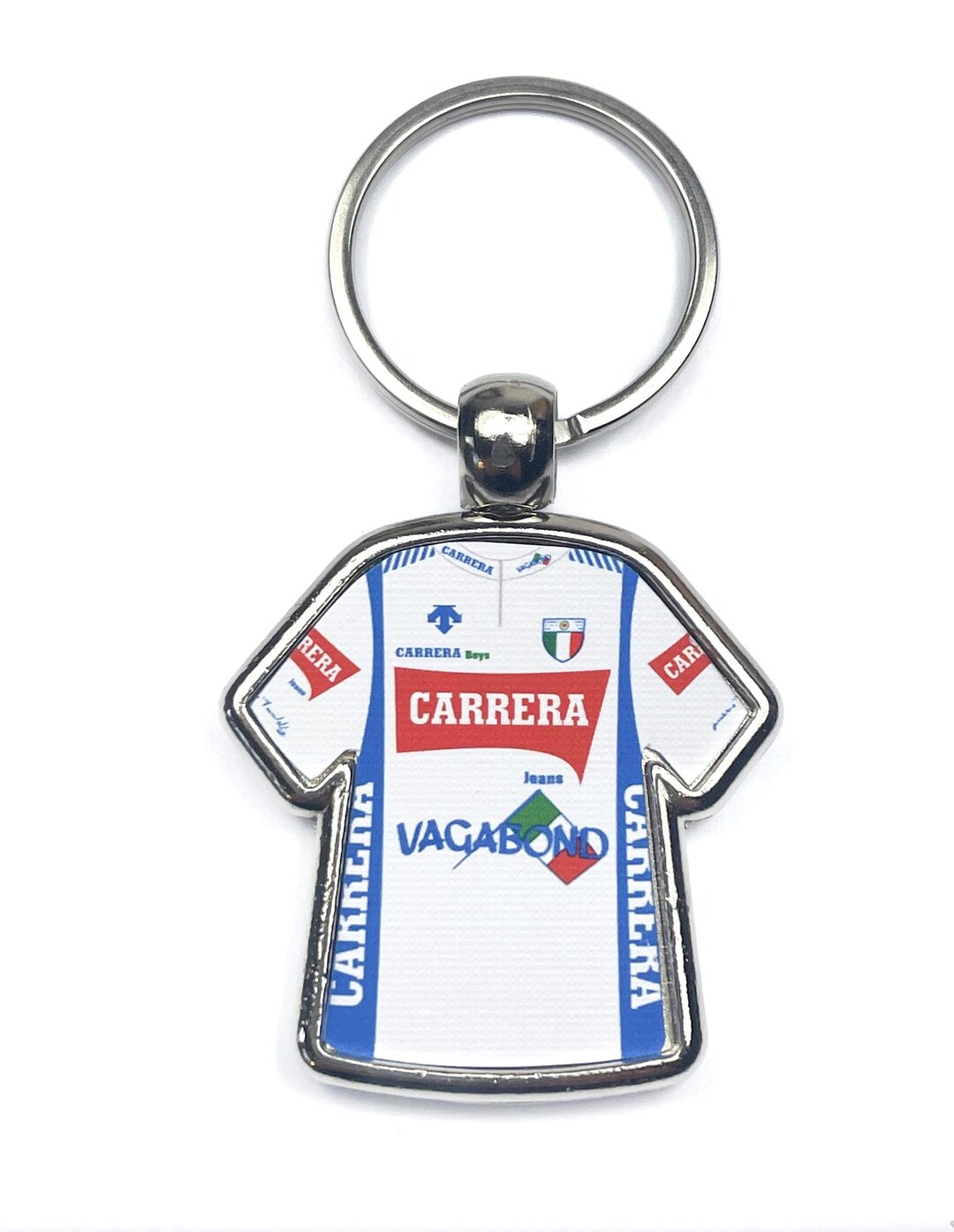 Carrera Vagabond Team 1988 Cycling Jersey Key Ring Metal Keyring Tour ...