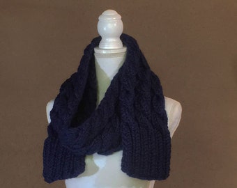 Chunky Cream Cable Knit Scarf The Rainier MADE TO ORDER | Etsy